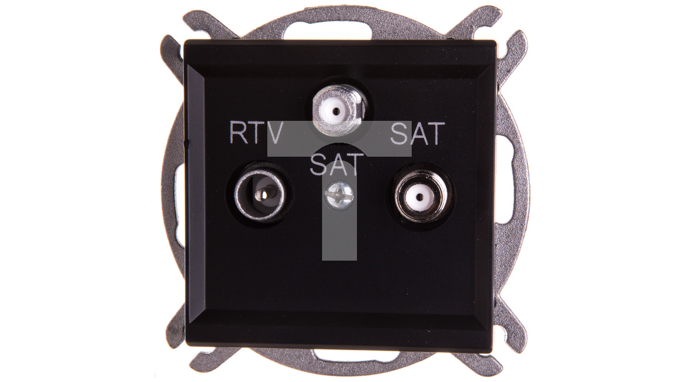 SONATA Gniazdo antenowe RTV-SAT-SAT czarny metalik GPA-R2S/m/33 – OSPEL ...