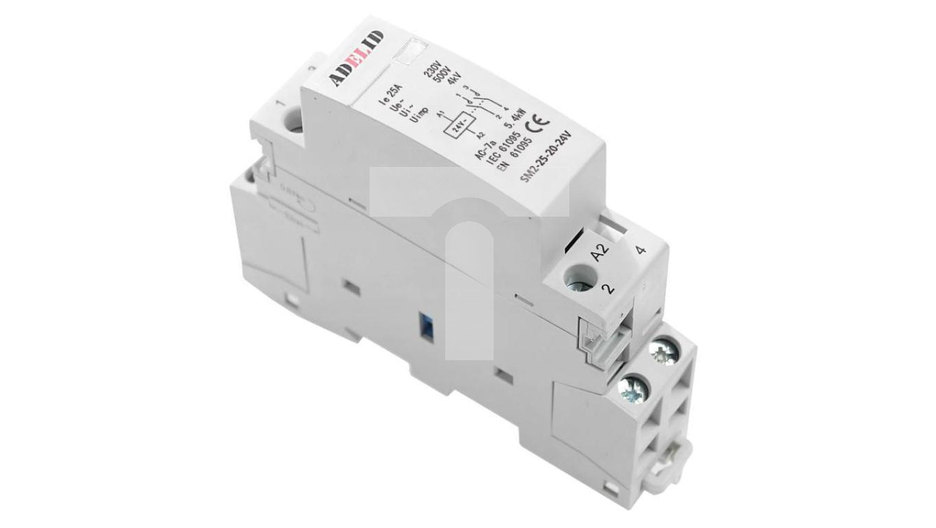 STYCZNIK MODUŁOWY 25-20 24V 20A 25A 1P 2NO 1-FAZ SM2 25-20-24V – ADELID | TIM SA