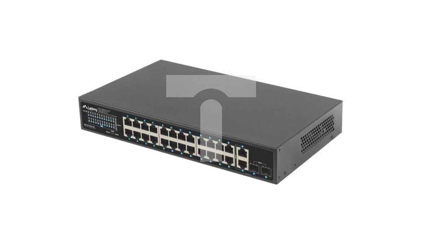SWITCH LANBERG RSGE-24P-2GE-2S-250 24X 1GB POE+/2X GB 2X SFP RACK 19 ...
