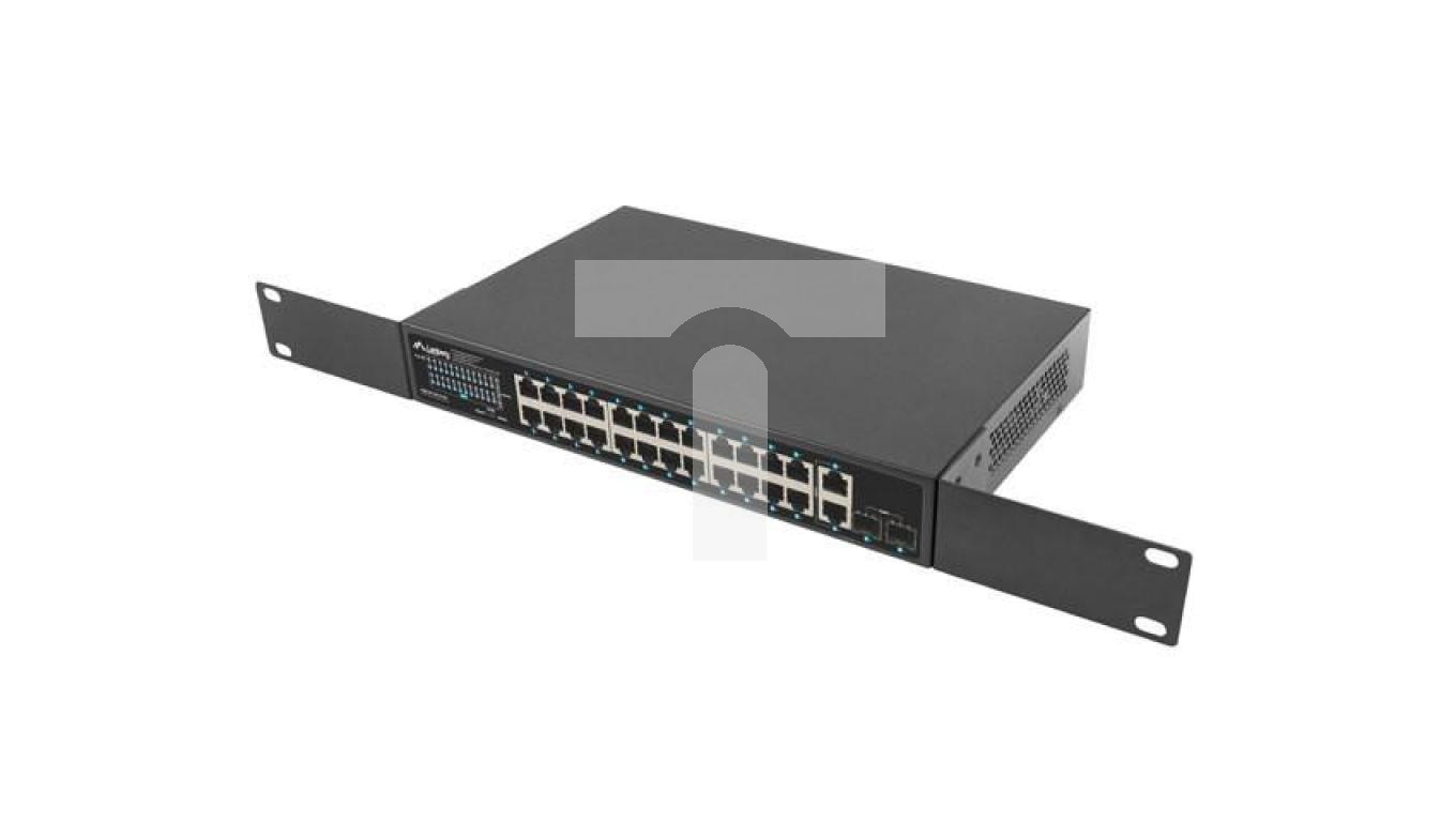 SWITCH LANBERG RSGE-24P-2GE-2S-250 24X 1GB POE+/2X GB 2X SFP RACK 19 ...