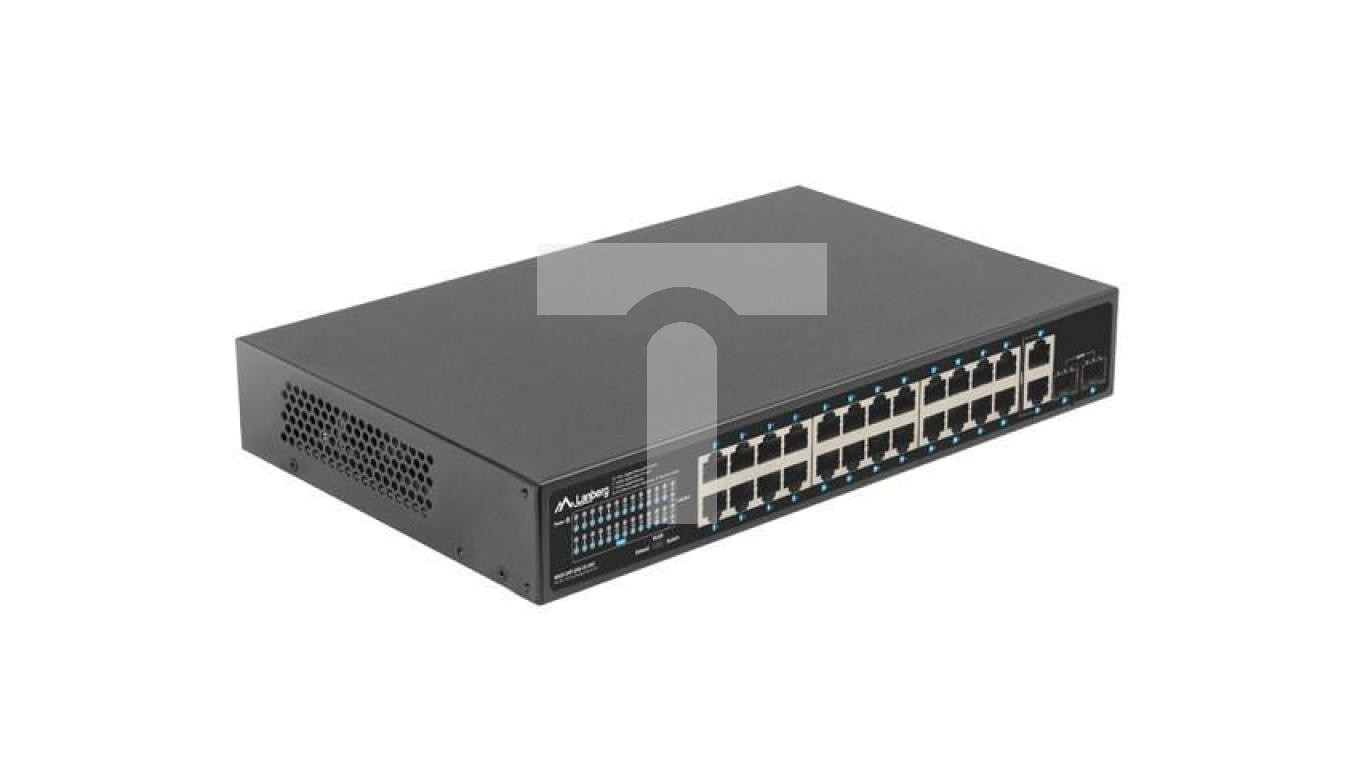 SWITCH LANBERG RSGE-24P-2GE-2S-360 24X 1GB POE+/2X GB 2X SFP RACK 19 ...