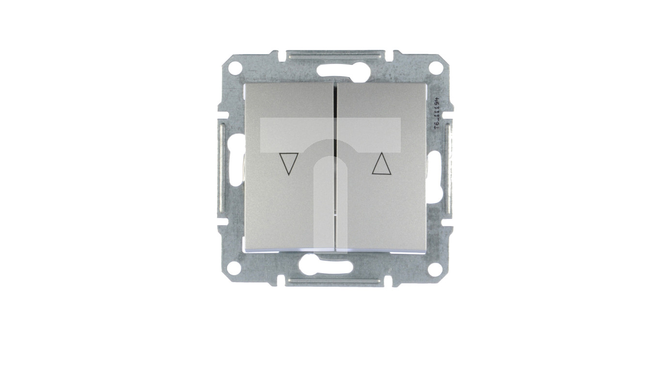 Sedna Przycisk żaluzjowy 2-biegunowy 10A aluminium z blokadą ...