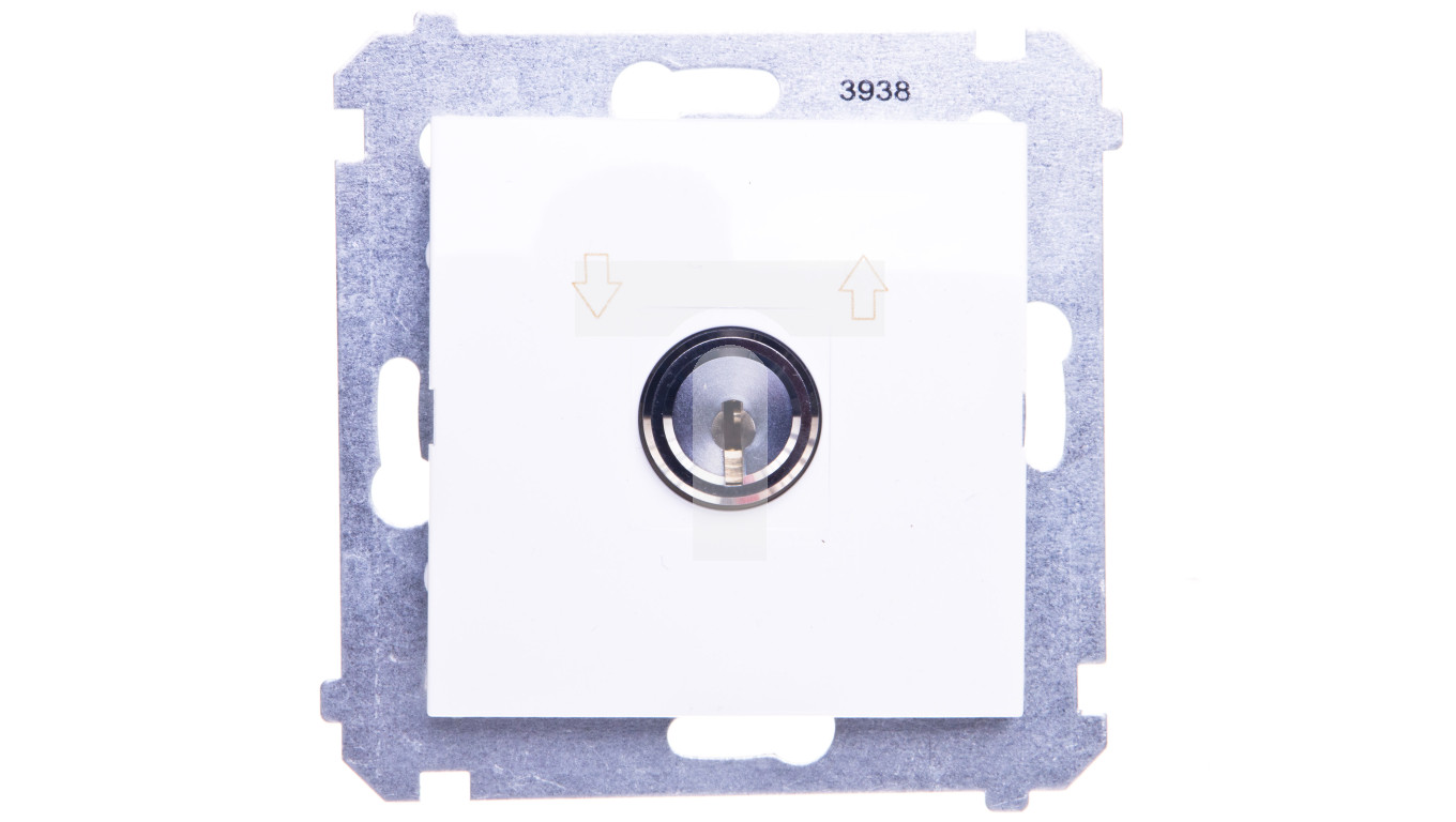 Simon 54 Łącznik żaluzjowy na kluczyk /I-0-II/ biały DWZK.01/11 ...