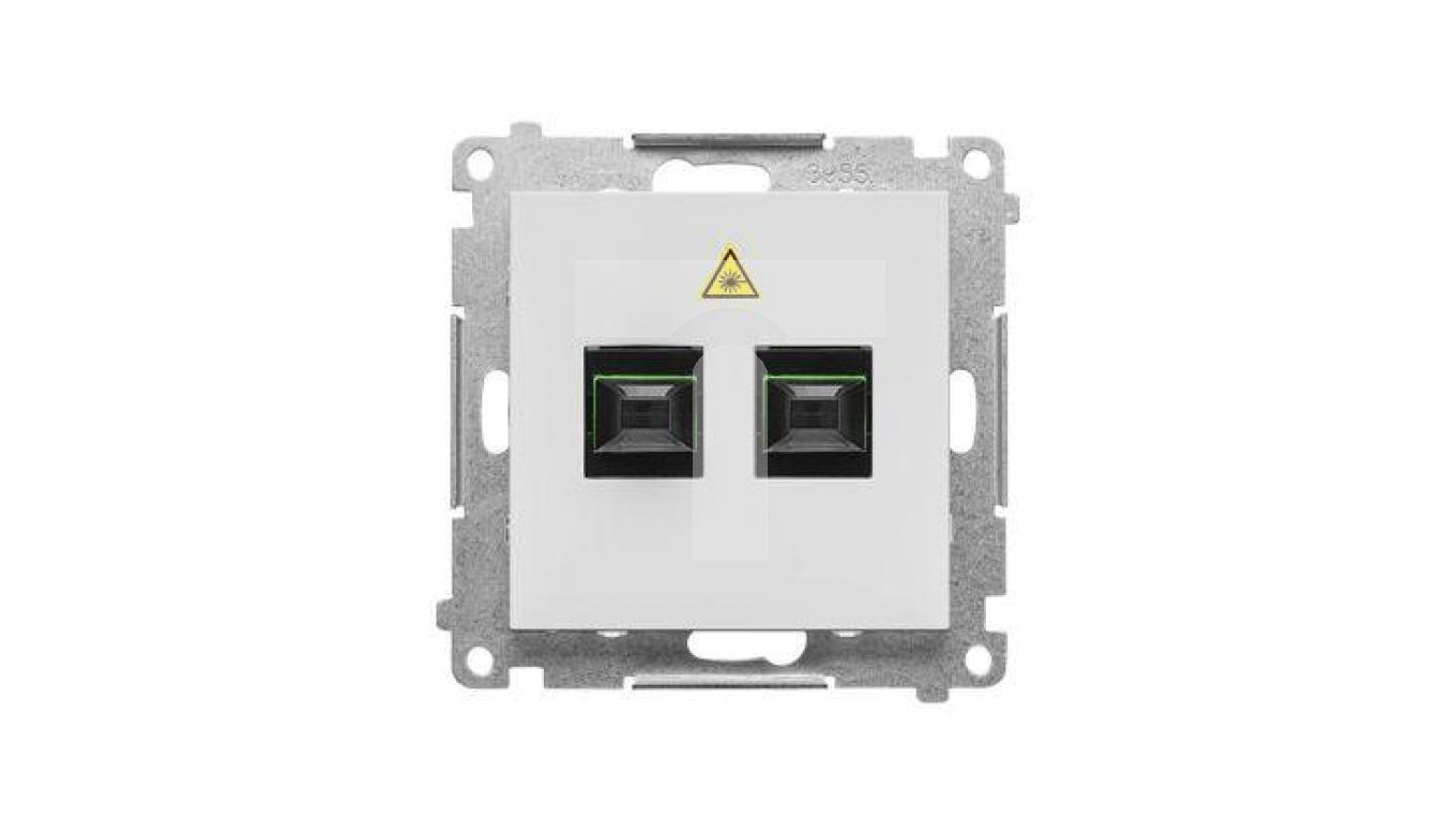 Simon 55 Gniazdo światłowodowe / optyczne podwójne SC/APC (moduł ...