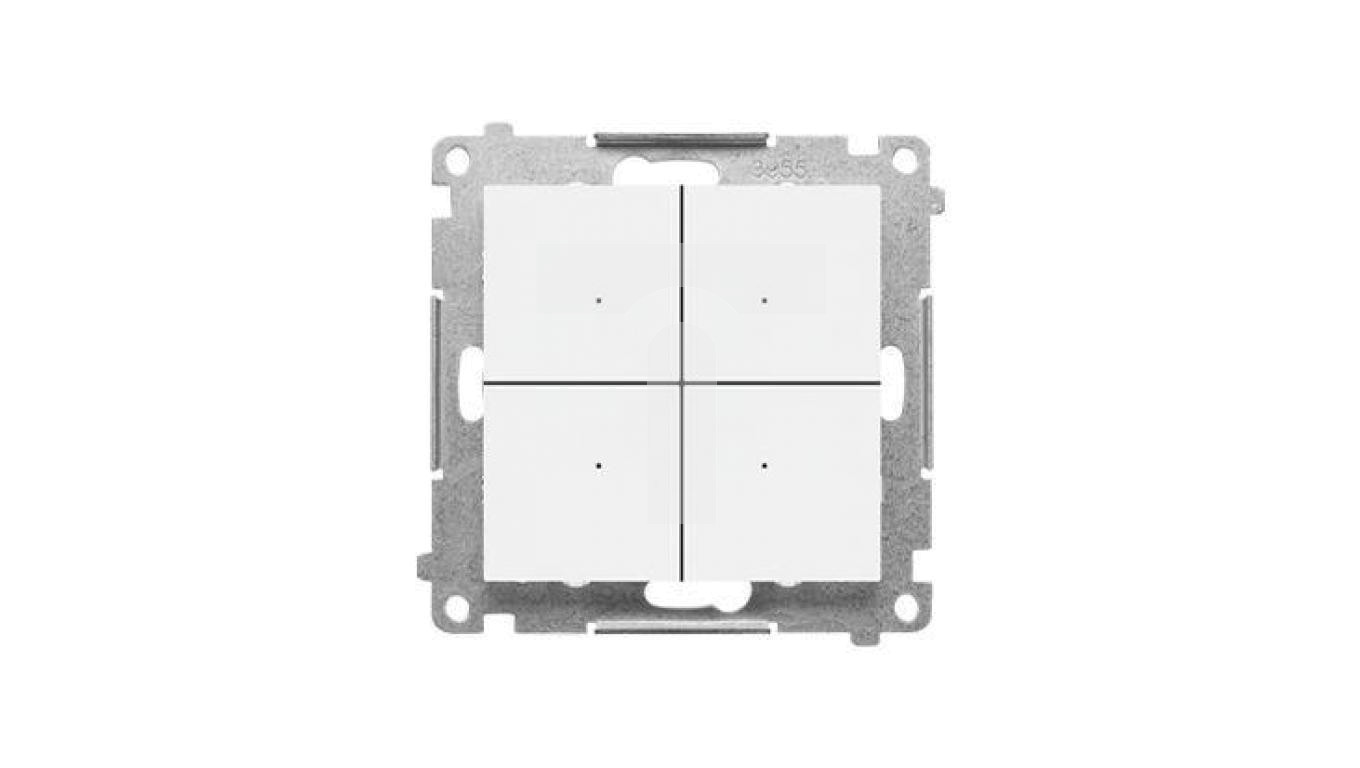 Simon 55 Łącznik/przycisk 4-krotny elektroniczny (moduł) Biały mat TEW4 ...