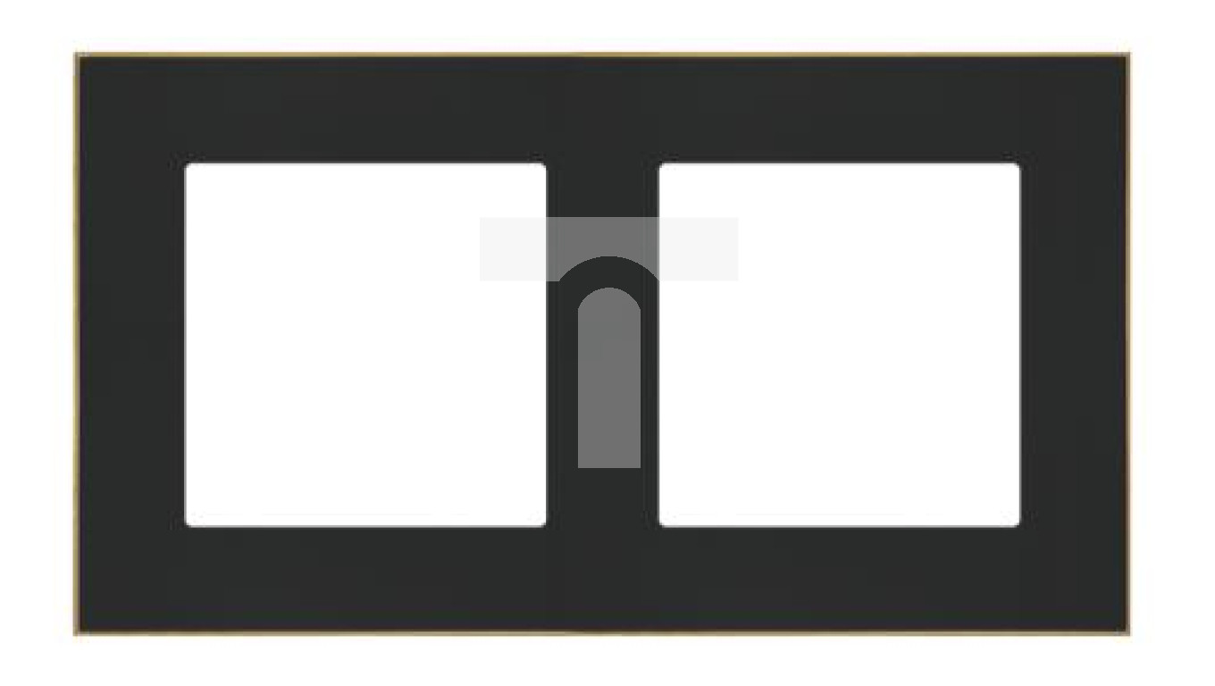 Simon 55 Ramka 2-krotna DUO Czarna, podstawa złota TRD2.166/149 ...
