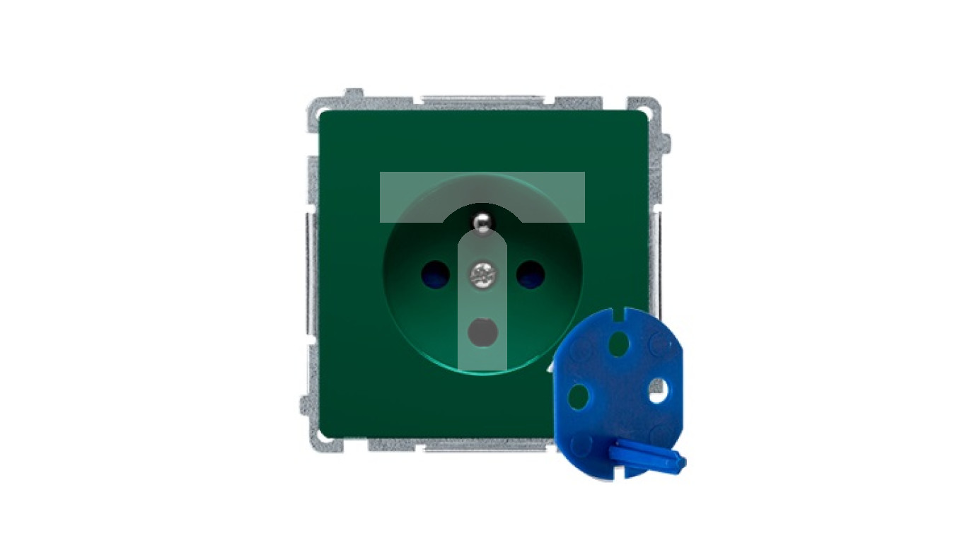 Simon Basic Gniazdo DATA z/u i kluczem 16A 250V zielone BMGD1.01/33 ...