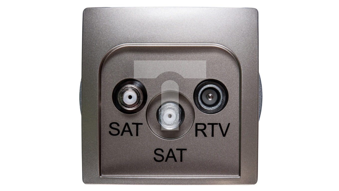 Simon Basic Gniazdo antenowe SAT/SAT/RTV końcowe satynowe BMZAR+SAT3.1 ...