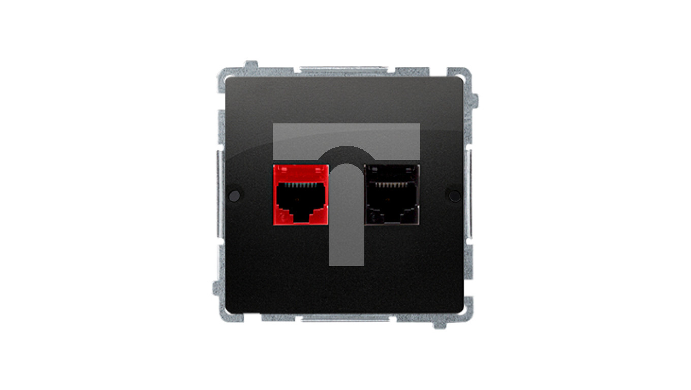 Simon Basic Gniazdo komputerowe RJ45 kat.5e + telefoniczne RJ12 (moduł ...