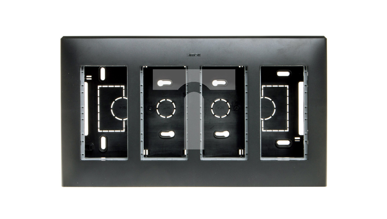 Simon Connect Obudowa natynkowa S500 4-modułowa 8x K45 kompletna szary ...