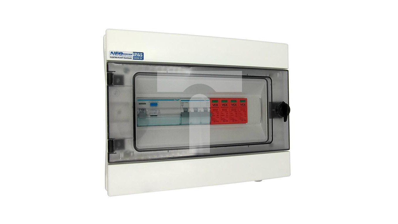 Skrzynka przyłączeniowa z ogranicznikiem przepięć Typ 1+2, 40A/300mA 4P ...