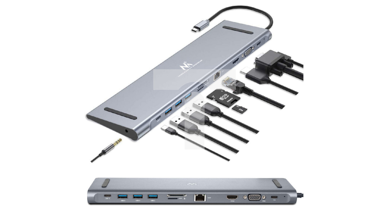 Stacja dokująca HUB USB Typ-C Maclean, HDMI / USB 3.0 / USB-C / VGA/ RJ ... Stacja dokująca HUB USB Typ-C Maclean, HDMI / USB 3.0 / USB-C / VGA/ RJ ...