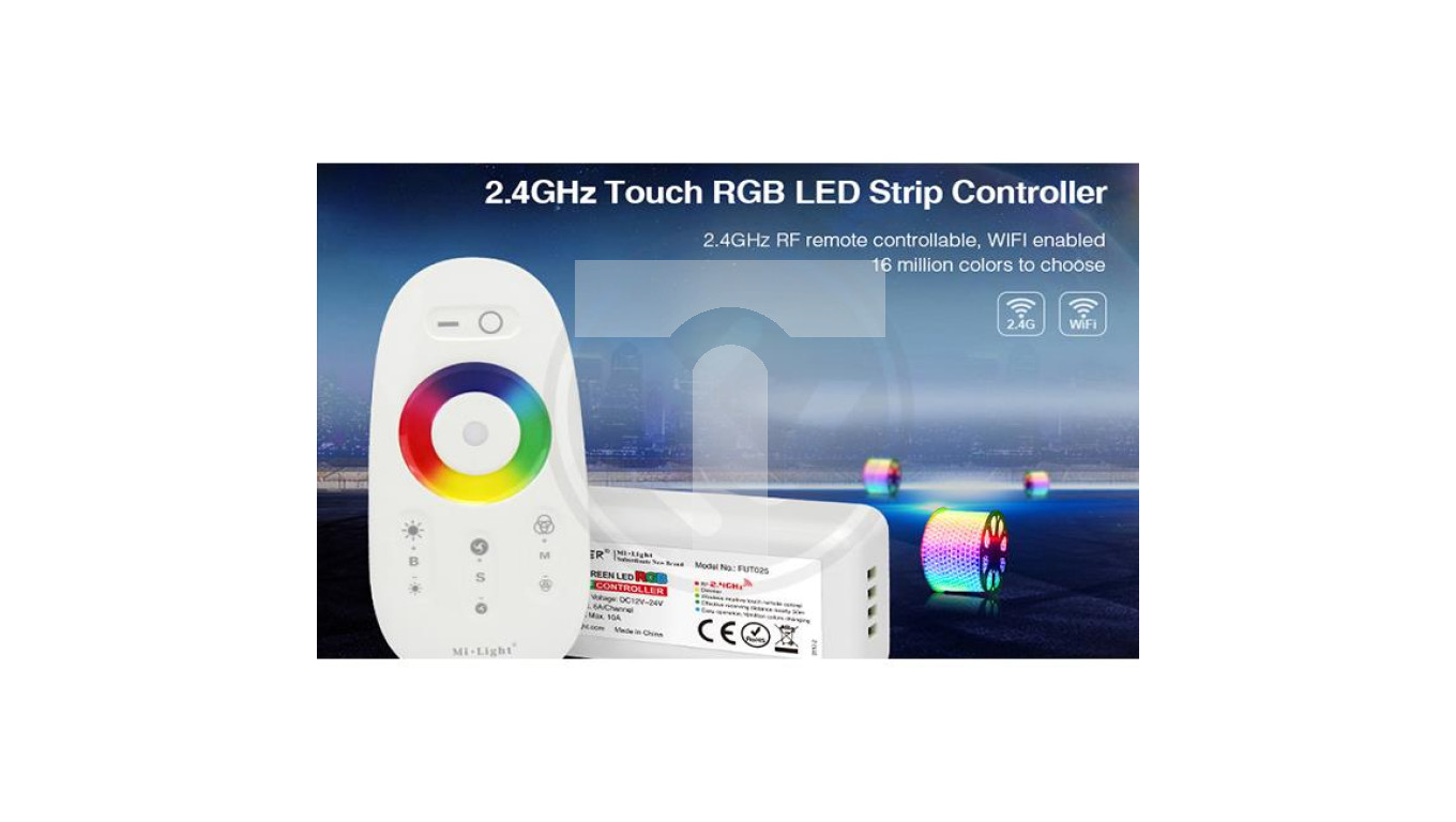 Sterownik LED RGB RF 12/24V + Pilot FUT025 – VIP Electro | TIM SA Sterownik LED RGB RF 12/24V + Pilot FUT025 – VIP Electro | TIM SA