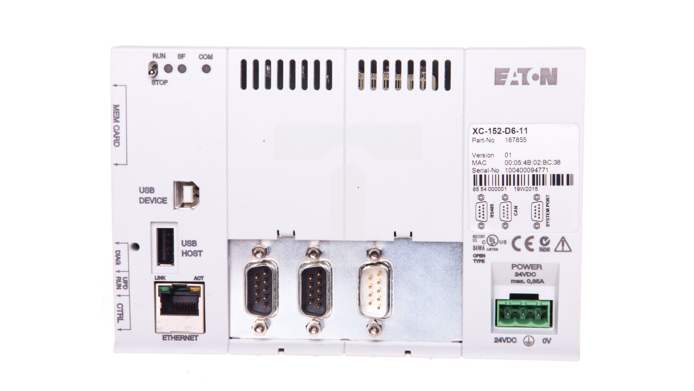 Sterownik PLC: ETH RS232 RS485 CAN/easyNET 24V DC XC-152-D6-11 167855 ...