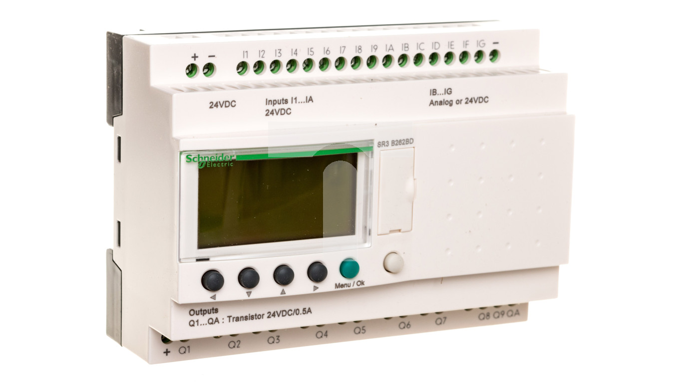 Sterownik programowalny 16wej 10wyj 24V DC RTC/LCD Zelio SR3B262BD ...