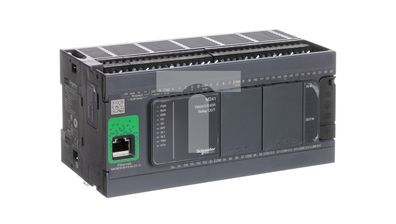 Sterownik programowalny 40 I/O przekaźnikowych Enthernet Modicon M241 ...