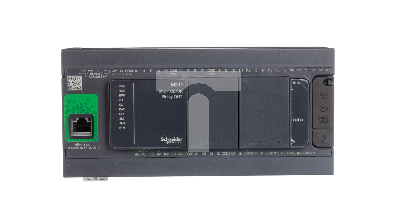 Sterownik programowalny 40 I/O przekaźnikowych Enthernet Modicon M241 ...
