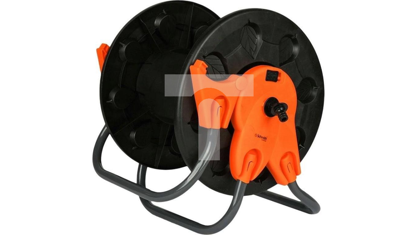 Stojak na wąż ogrodowy 1/2 wózek bęben zwijacz regulowany Schmith ...