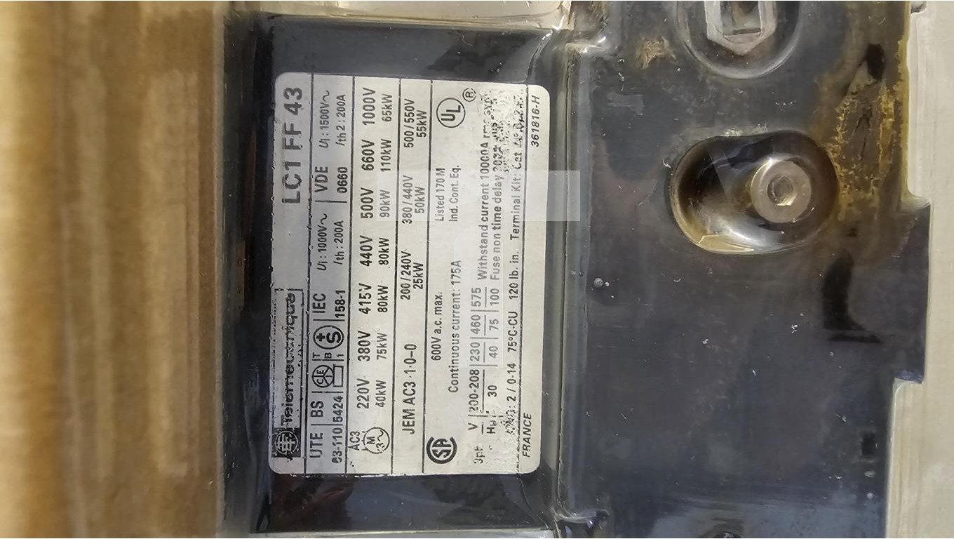 Stycznik LC1FF43 50Hz 350A TELEMECANIQUE (BEZ CEWKI) – Telemecanique ...