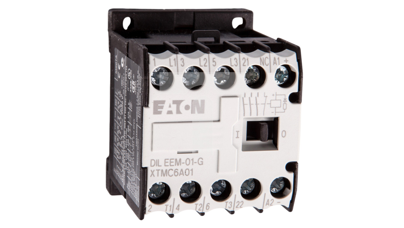 Stycznik mocy 6A 3P 24V DC 0Z 1R DILEEM-01-G(24VDC) 051650 – EATON | TIM SA