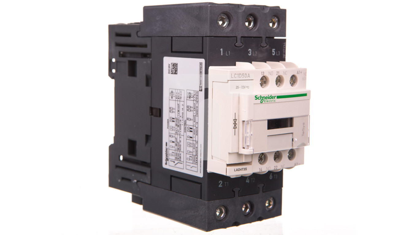 Stycznik mocy I= 50A AC-3, styki pom. 1NC+1NO, nap. cewki 60 V DC ...