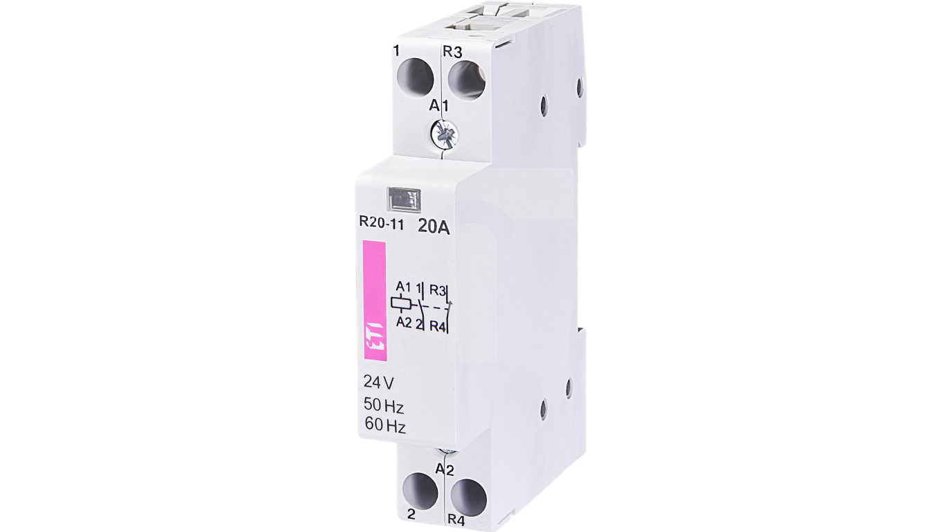 Stycznik modułowy 2P 20A 1Z 1R 24V AC R 20-11 24V 002461221 – ETI-POLAM ...