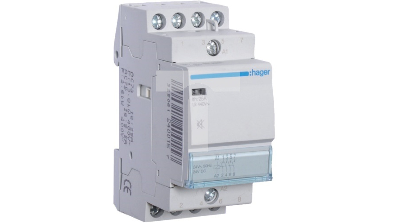 Stycznik modułowy cichy 25A 4R 12V AC/DC ESL426SDC – HAGER POLO | TIM SA