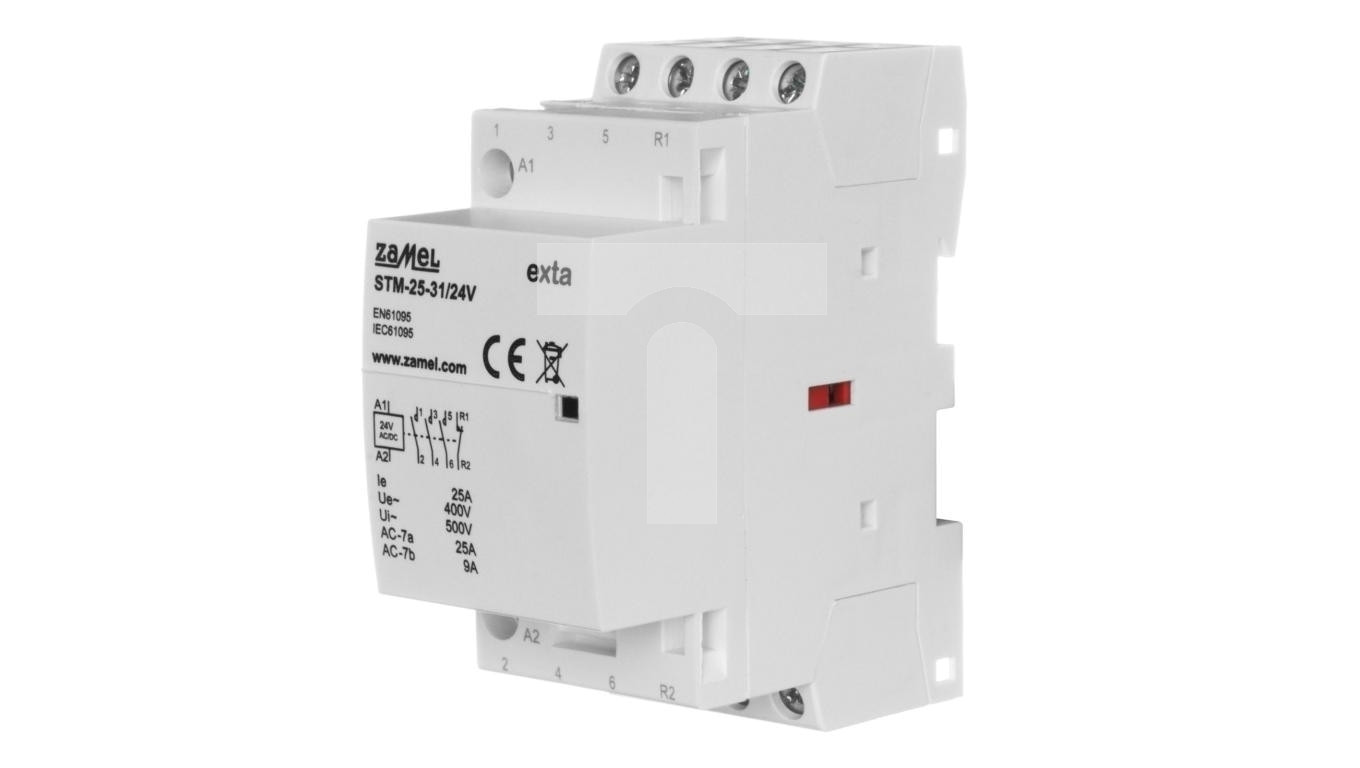 Stycznik modułowy instalacyjny 25A 3Z+1R 24V AC/DC typ: STM-25-31/24V ...