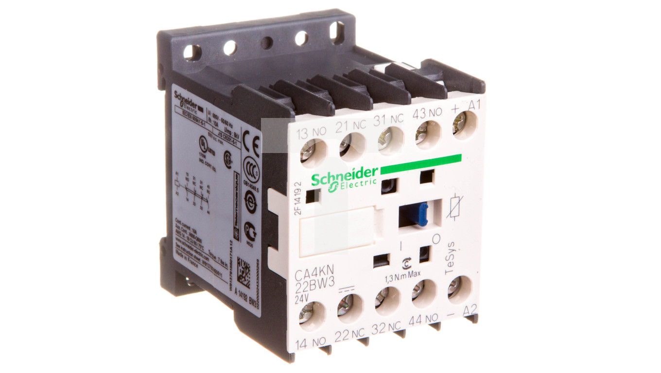 Stycznik pomocniczy 10A 2Z 2R 24V DC CA4KN22BW3 – Schneider | TIM SA
