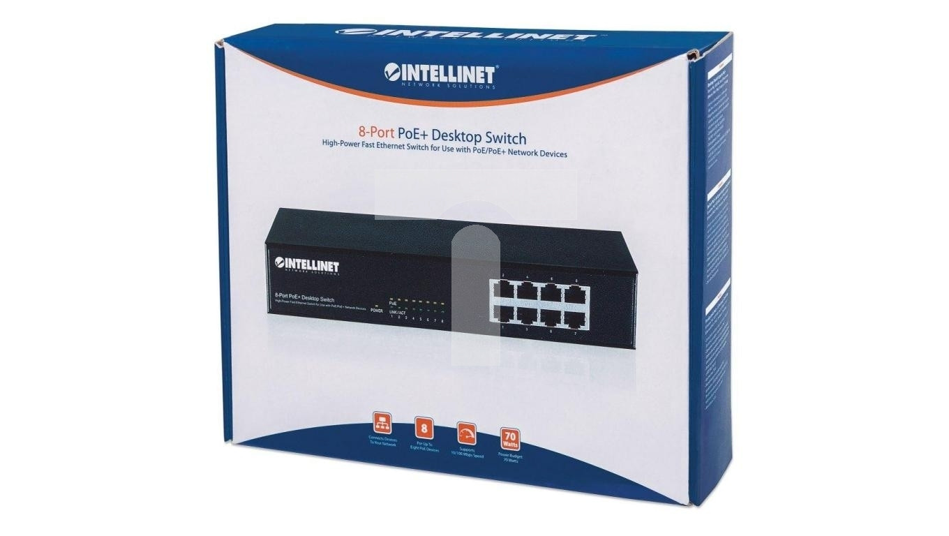 Switch Ethernet 8x 10/100Mbps RJ45 PoE/PoE+ Endspan Desktop ...