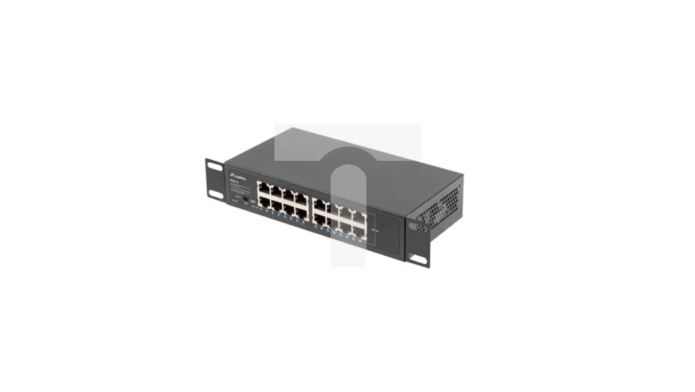Switch LANBERG 16x 1GB GIGABIT ETHERNET RACK 10/19 RSGE-16 – LANBERG ...
