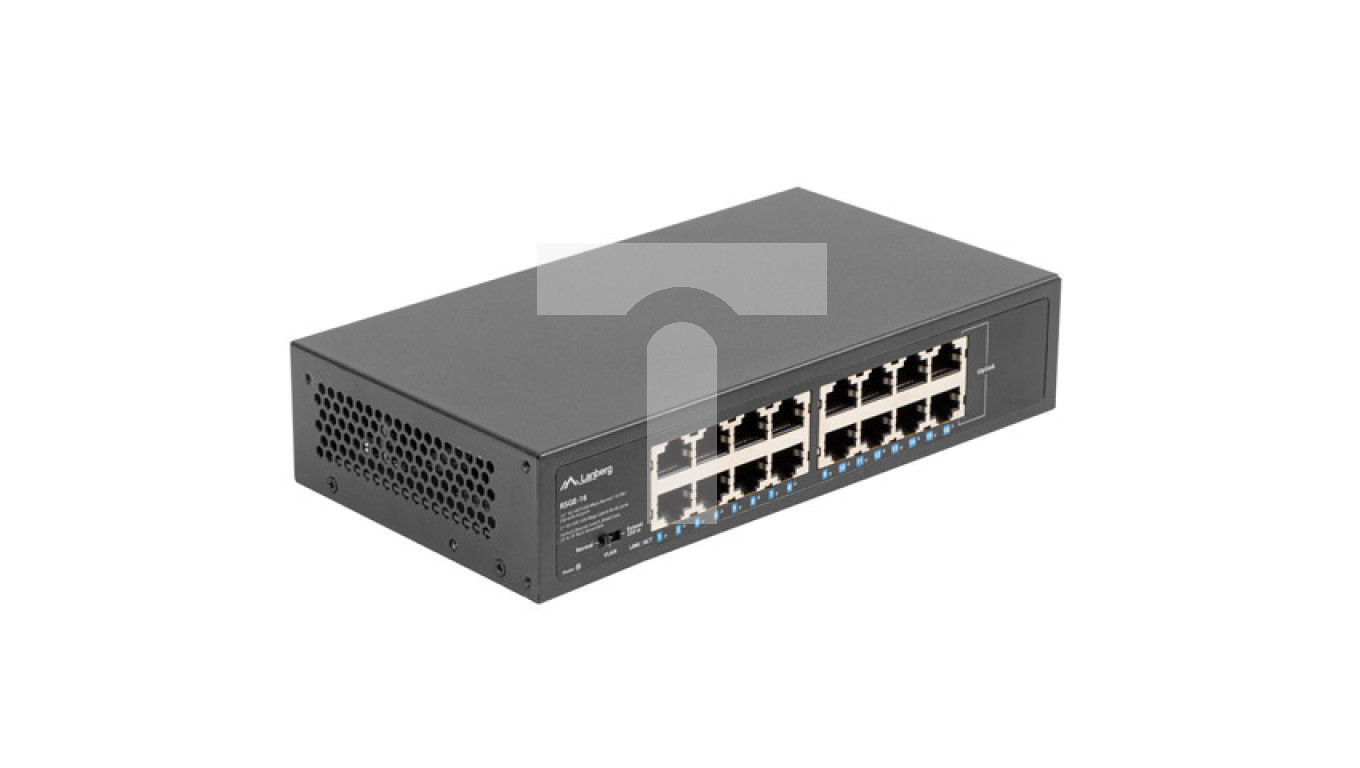 Switch LANBERG 16x 1GB GIGABIT ETHERNET RACK 10/19 RSGE-16 – LANBERG ...