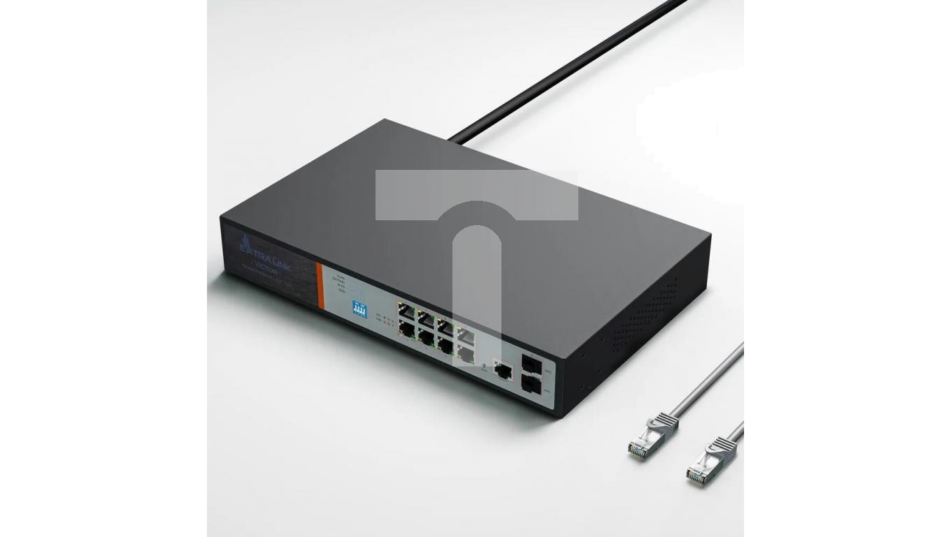 Switch desktop 10x port RJ45 (Fast Ethernet, w tym 8x PoE + 2x Uplink ...