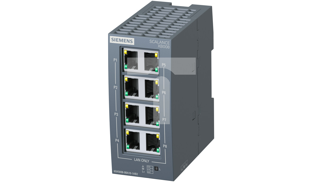 Switch przemysłowy 8 portów RJ45 10/100Mb/s SCALANCE XB008 6GK5008 ...
