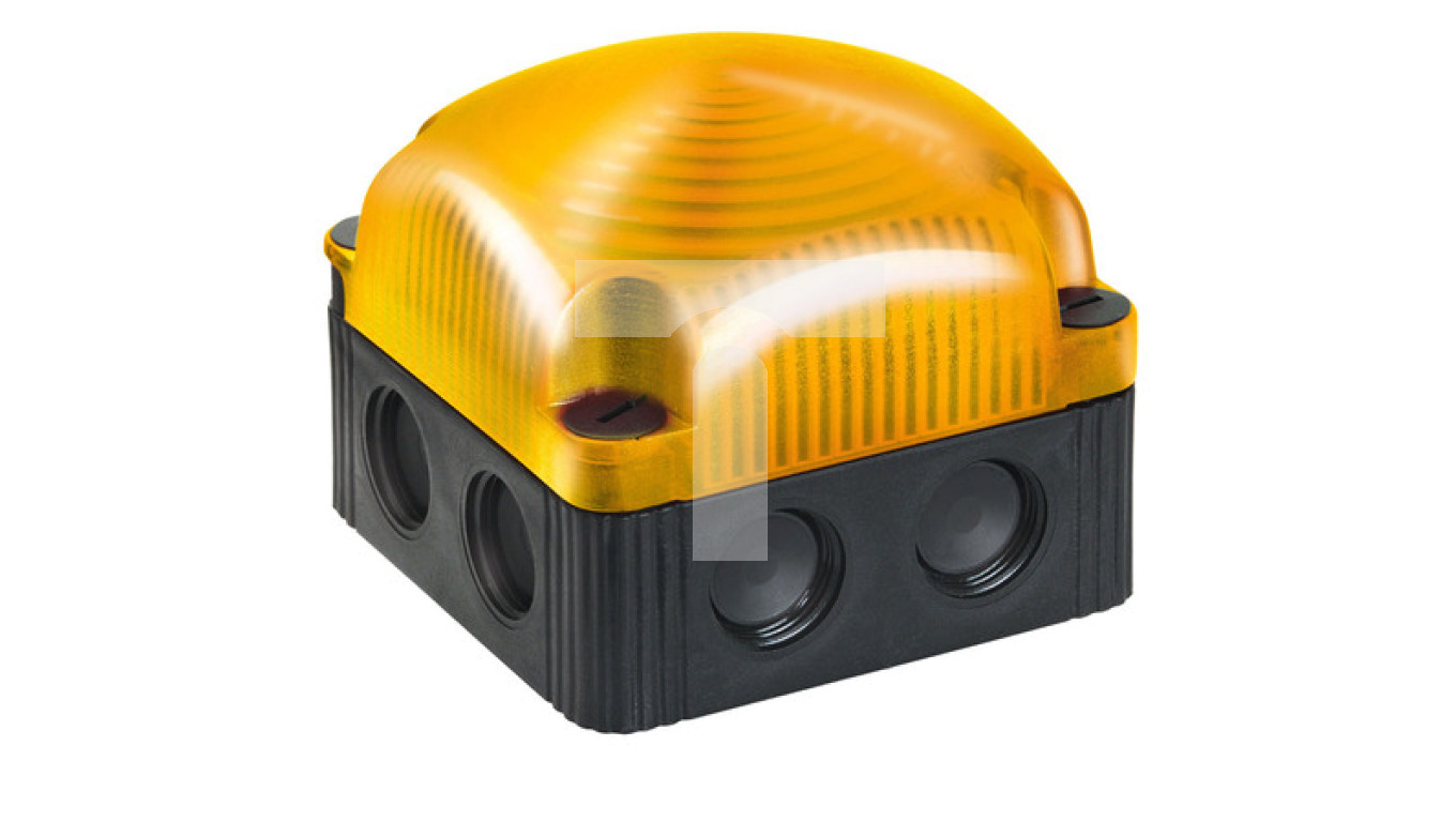 Sygnalizator ostrzegawczy żółty 24V DC LED błyskowy podwójny IP65 853. ...