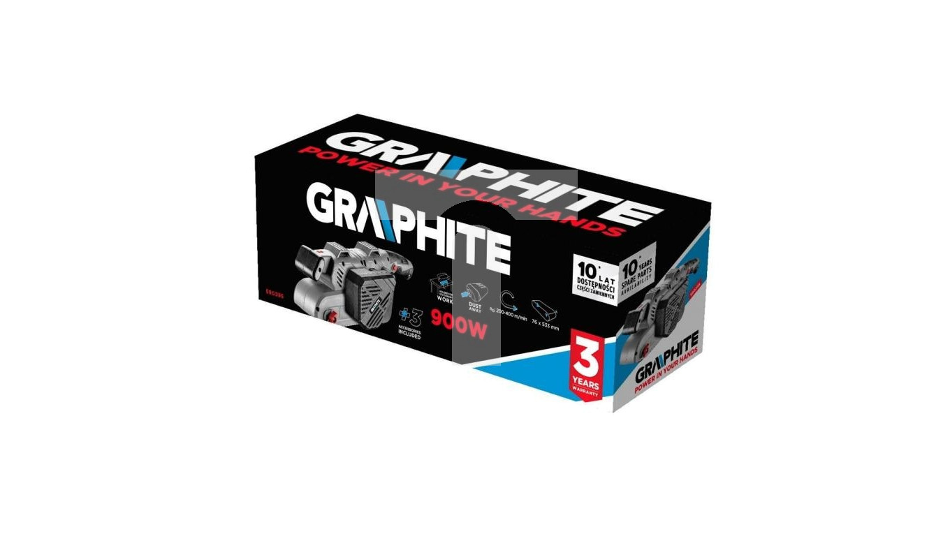 Szlifierka taśmowa 900W, 75x533mm 59G395 – GRAPHITE | TIM SA