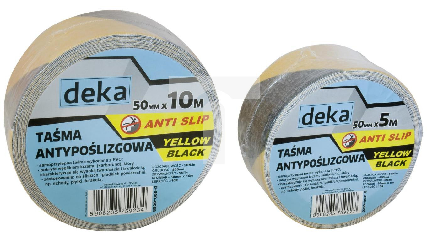 TAŚMA ANTYPOŚLIZGOWA ANTI SLIP YELLOW-B 50MM*5M CZARNA/ŻÓŁTA – DEKA ...