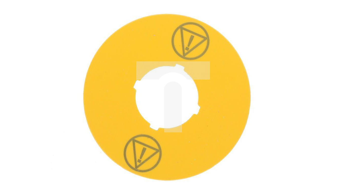 Tabliczka opisowa żółta okrągła fi60mm /KONTROLOWANY STOP/ M22-XBK-ESS ...