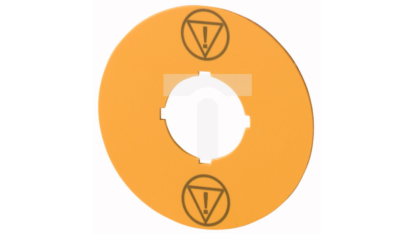 Tabliczka opisowa żółta okrągła fi60mm /KONTROLOWANY STOP/ M22-XBK-ESS ...