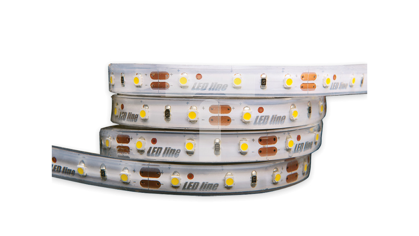 Taśma LED line 300 SMD3528 12V żółta wodoodporna IP67 4,8W 3 lata gwar ...