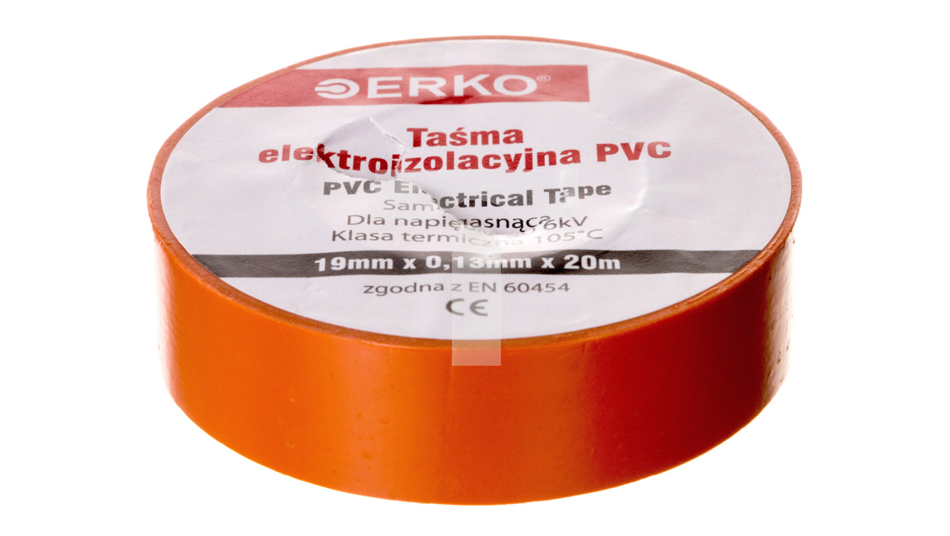 Taśma izolacyjna 19/20 pomarańczowa TPVC_19-20-ORANGE – Erko | TIM SA