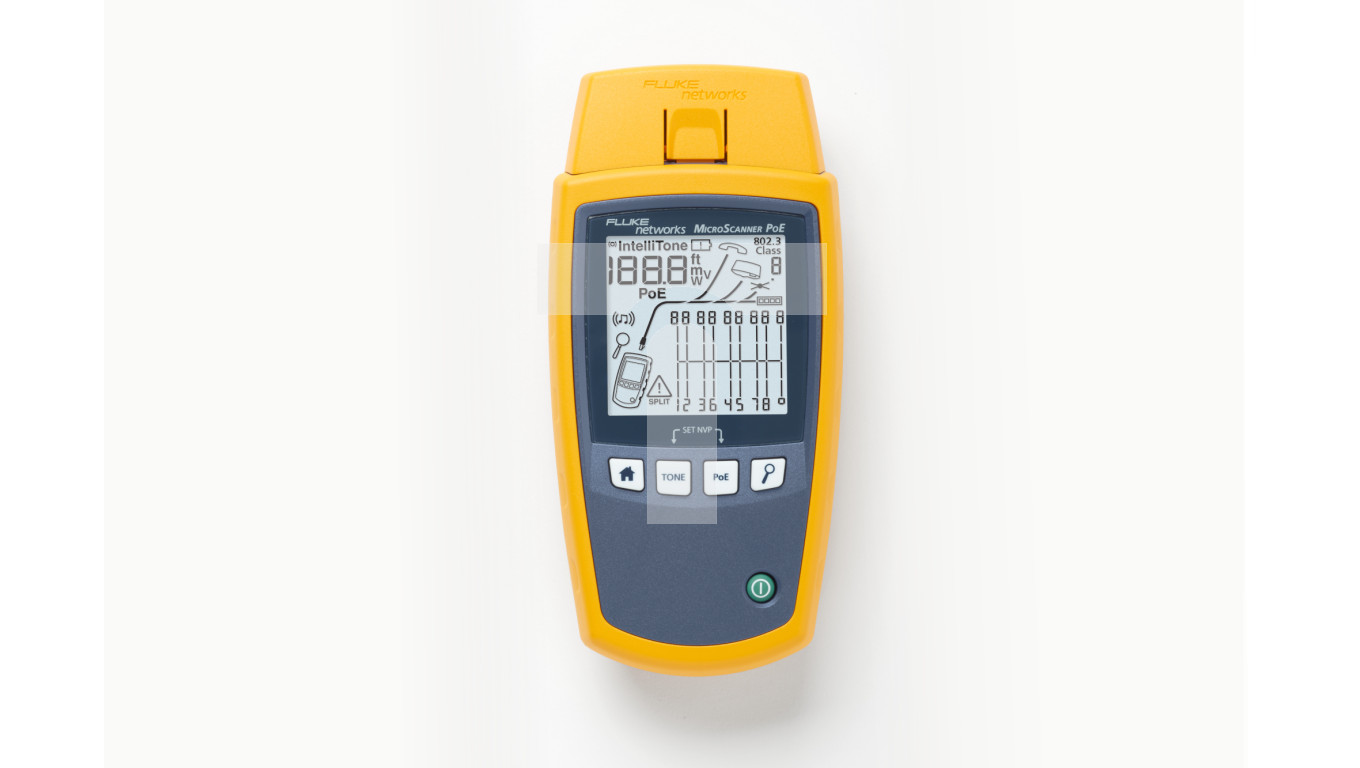 Tester MicroScanner PoE wyposażenie standardowe FL-MS-POE – Fluke ...