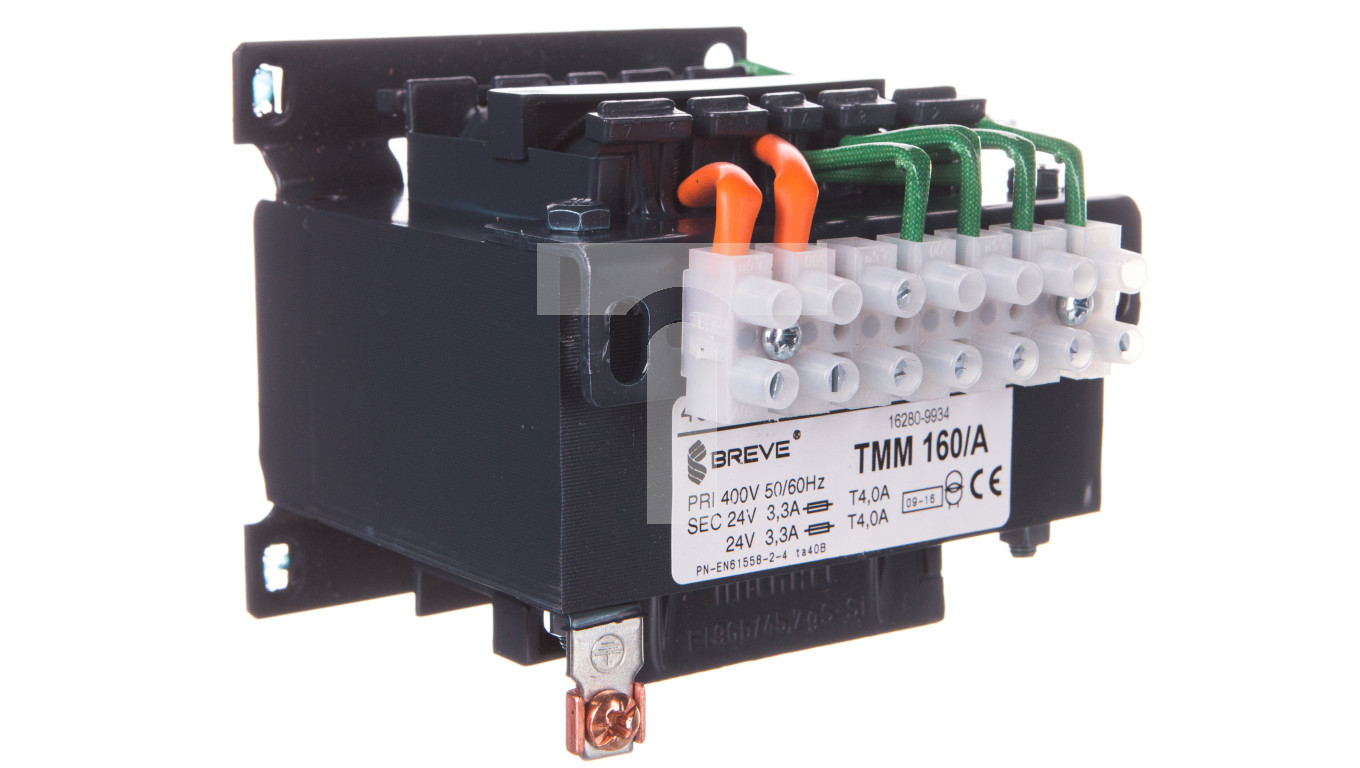 Transformator 1-fazowy TMM 160VA 400/24-24V (24V - 80VA 24V - 80VA ...