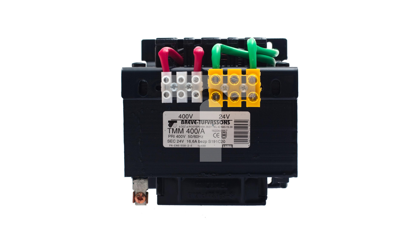 Transformator 1-fazowy bezpieczeństwa TMM 400/A 400/ 24V 16,6A, Ta 40 ...