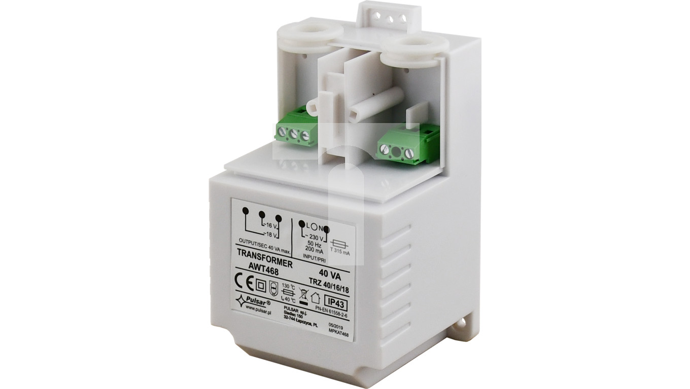 Transformator TRZ 40VA/16V/18V IP43 Pulsar AWT468 – PULSAR | TIM SA