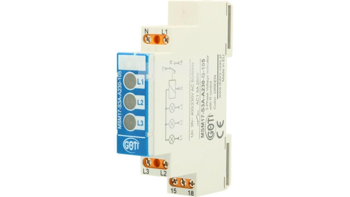 Lampka modułowa 3x230/400AC + N 3xLED zielony MSM17-S3A-A230-G – Dobry ...