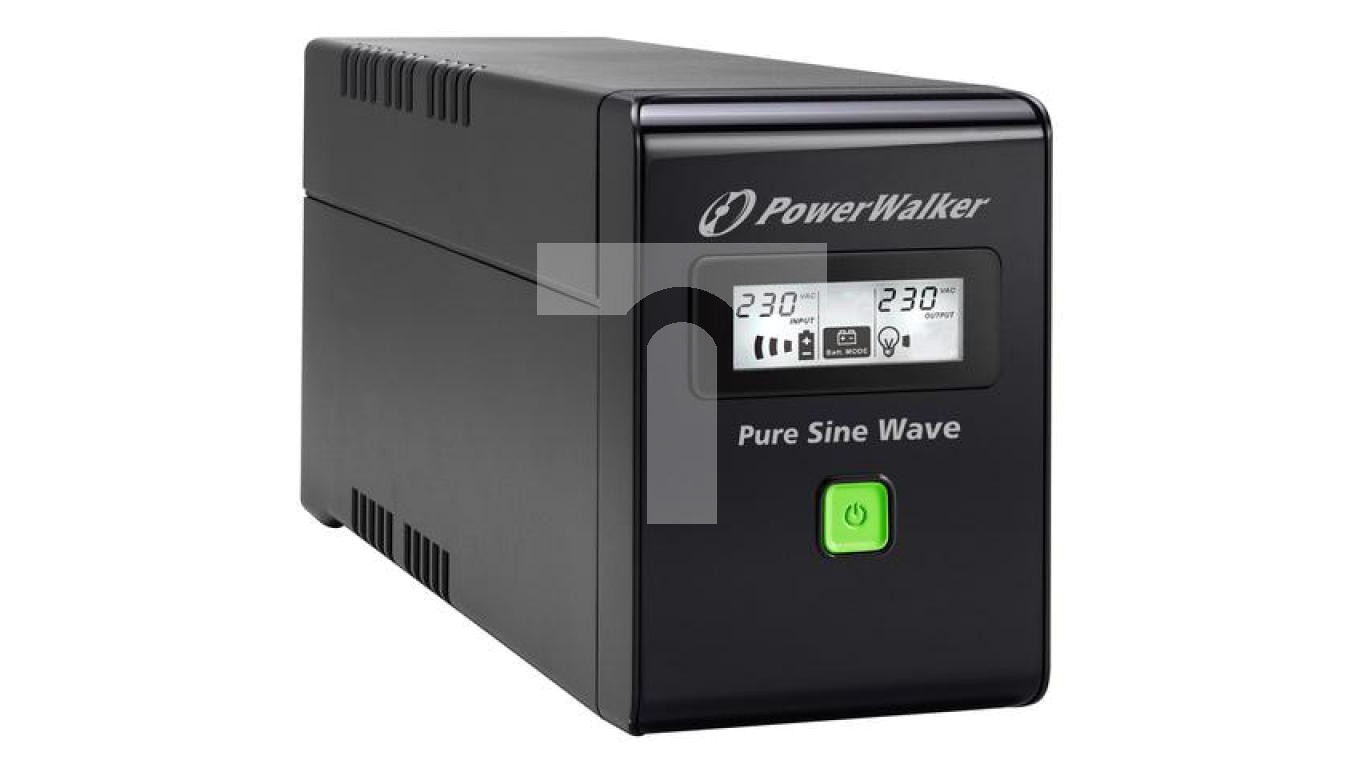 UPS POWER WALKER LINE-INTERACTIVE 600VA 2x PL 230V, czysta sinusoida ...