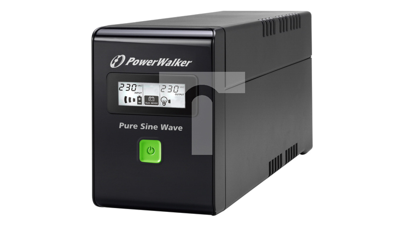 UPS POWERWALKER LINE-INTERACTIVE 600VA/360W 2xSCHUKO 230V, RJ11/45 we/wy, USB, LCD VI 600 SW ...