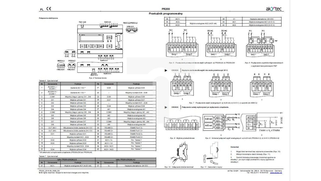 Uniwersalny, programowany sterownik PLC z wyświetlaczem LCD, 8DI, 6DO ...