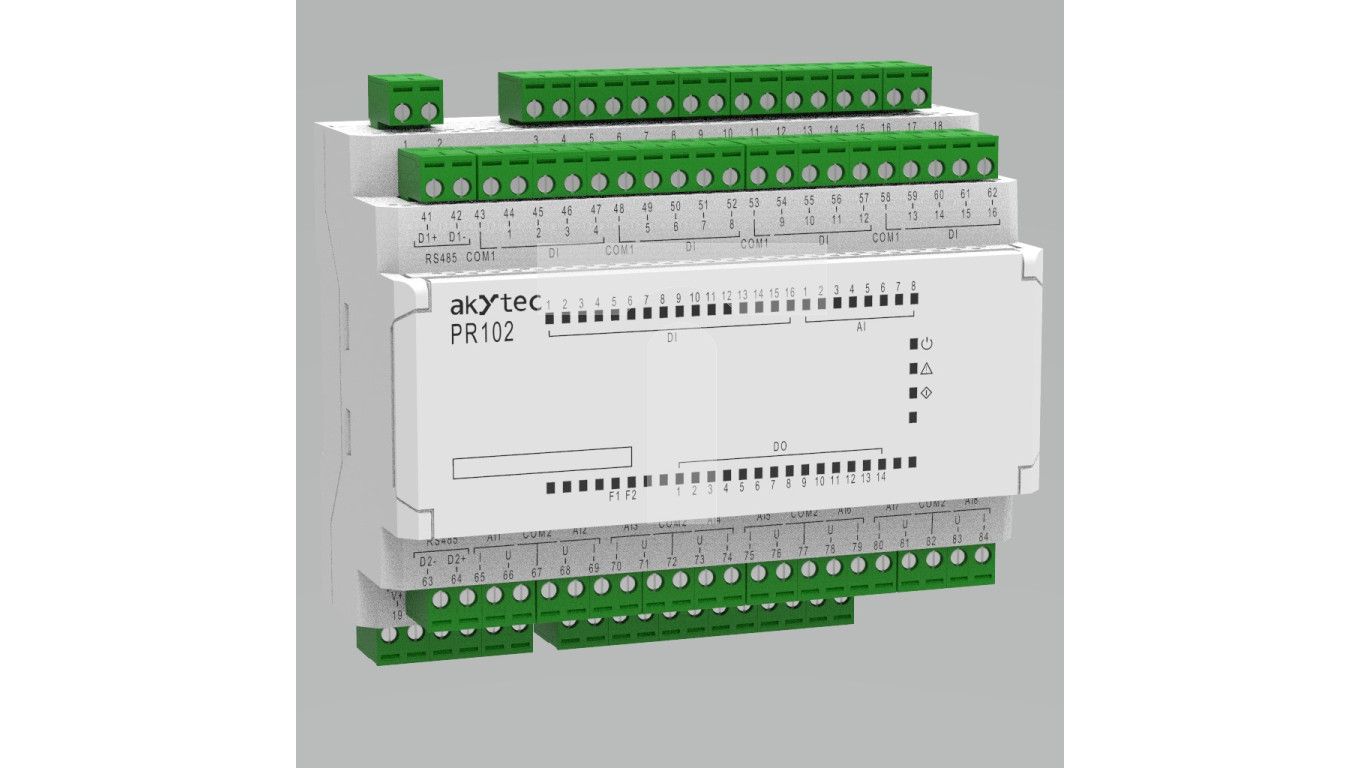 Uniwersalny, programowany sterownik PLC, 16DI, 8AI (u/i/r/DI), 2AO (u/i ...